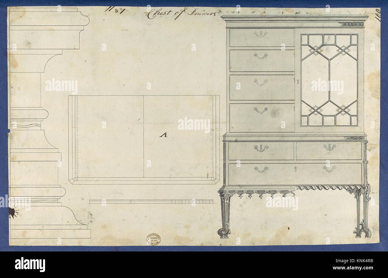 Chest of Drawers, from Chippendale Drawings, Vol. II Thomas Chippendale ...