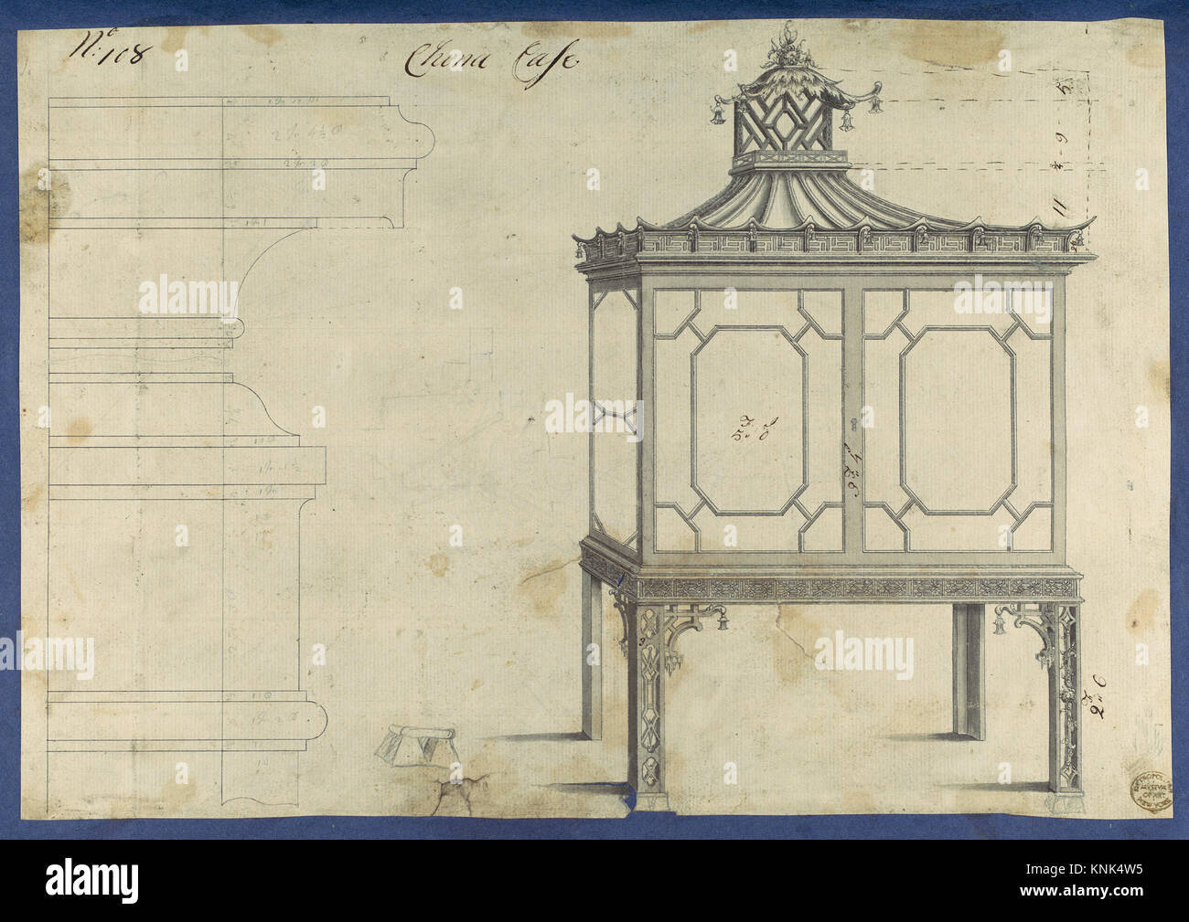 China Case, from Chippendale Drawings, Vol. II Thomas Chippendale (British, baptised Otley, West ...