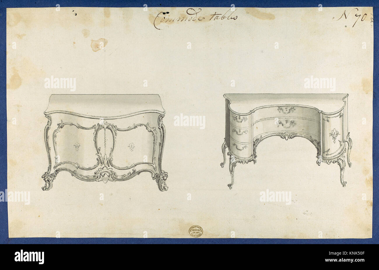 Commode Tables, from Chippendale Drawings, Vol. II Thomas Chippendale ...