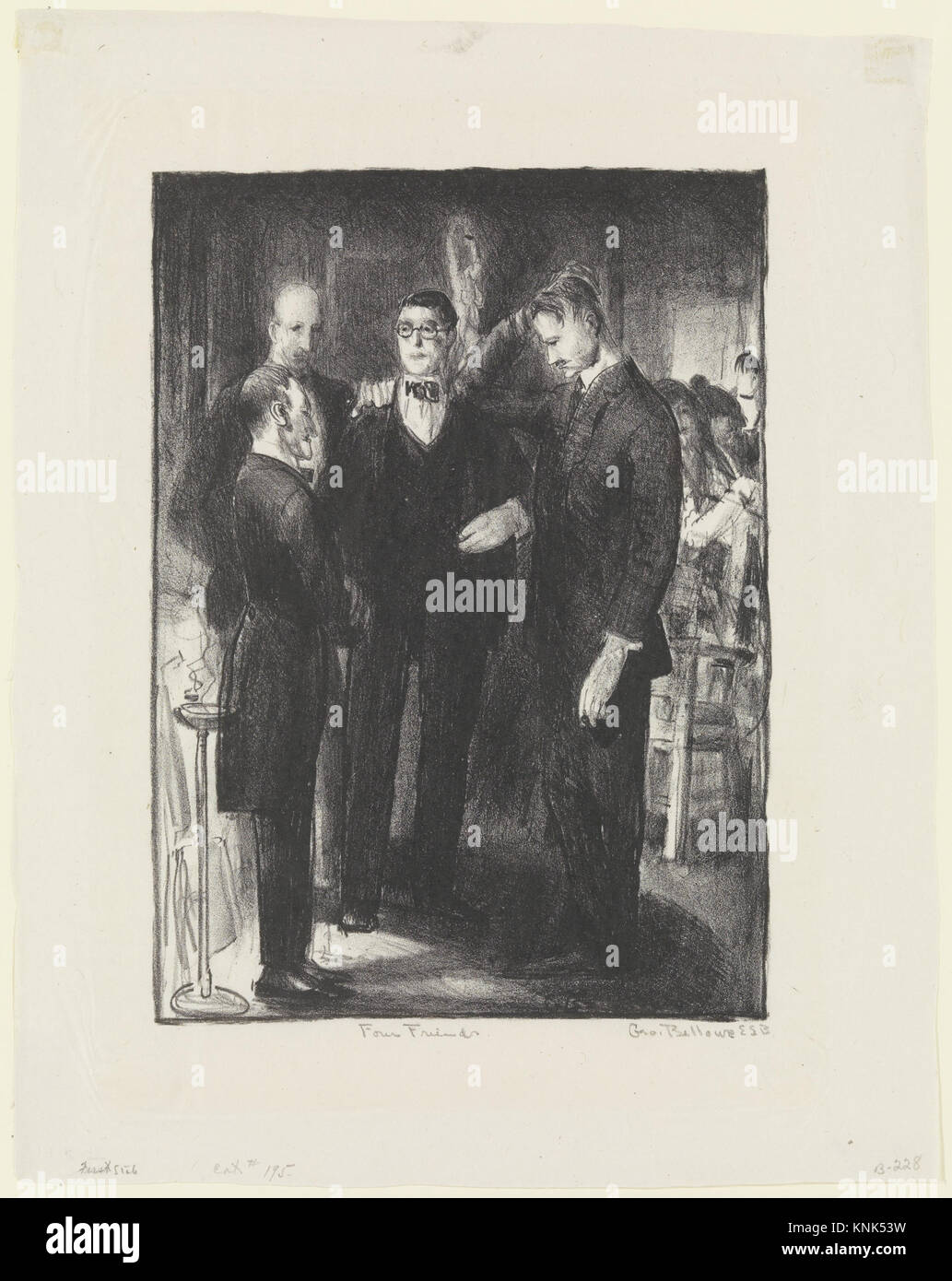 Four Friends, First State, print by American realist painter George ...