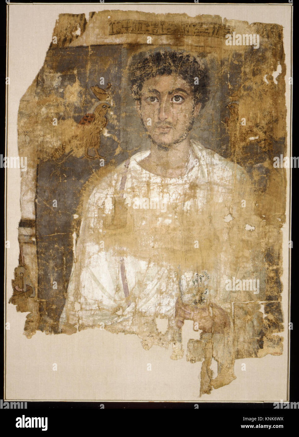 Fragmentary Shroud with a Bearded Young Man, Roman Period, A.D. 120-150 ...