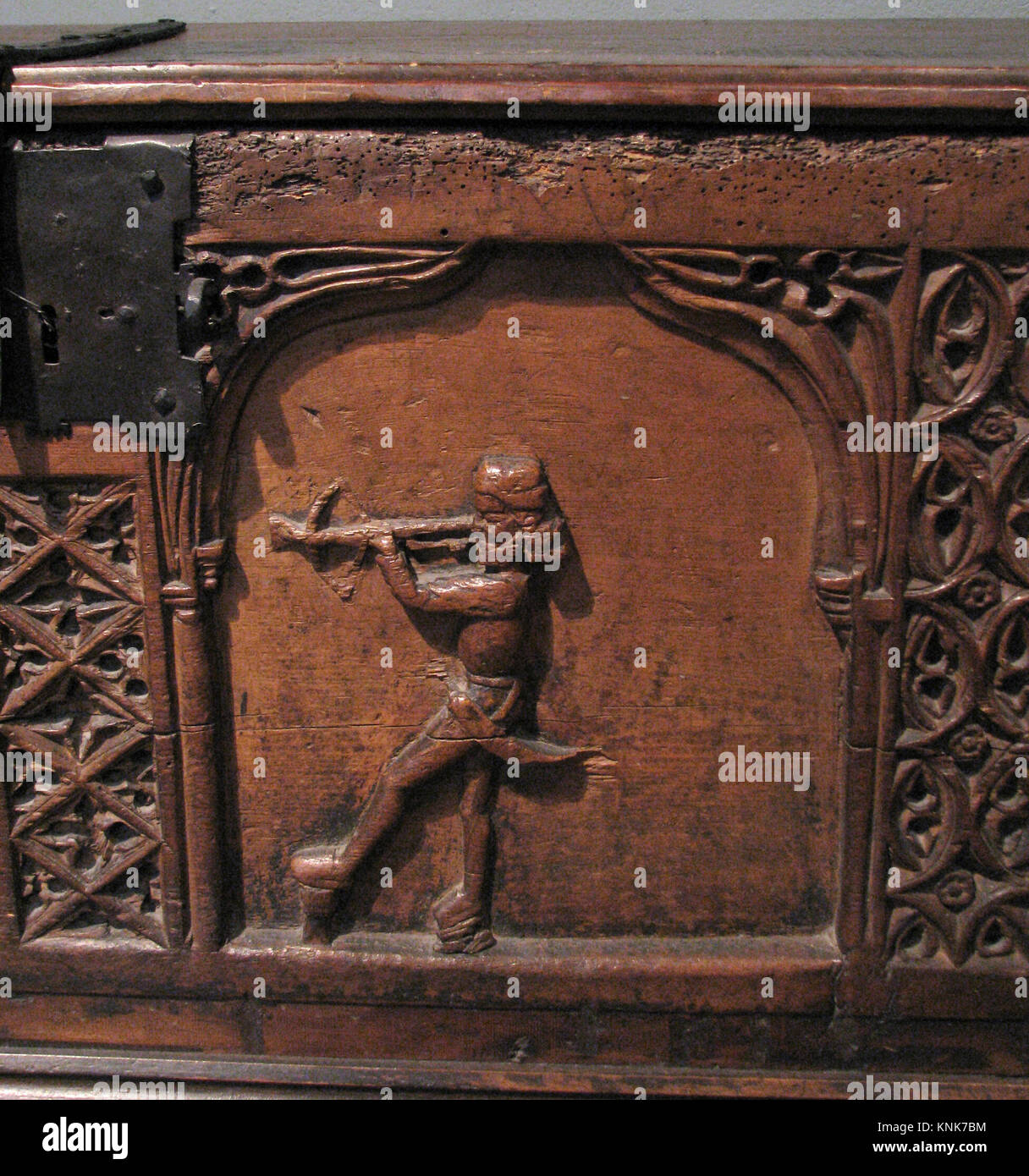Wooden Chest with Relief Figures of Saints Sebastian and Blaise ...