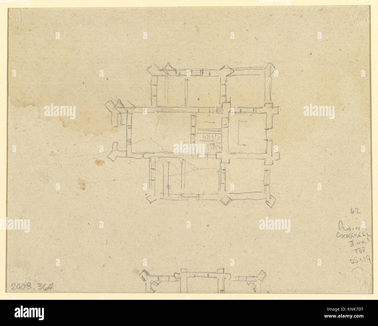 This 18th-century design sketch by Thomas Sandby illustrates rock-work ...