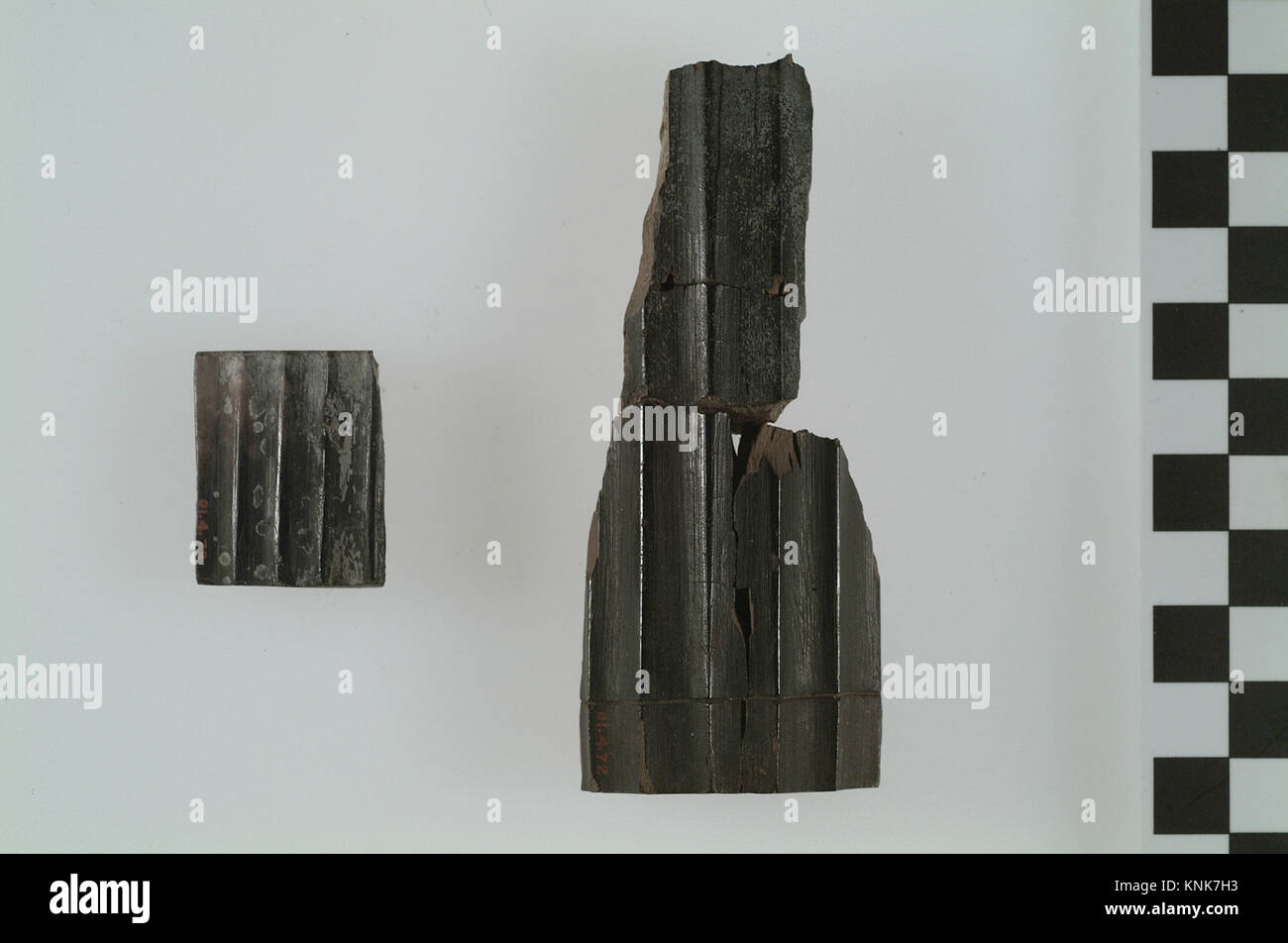 Fragment of burned ivory furniture from Early Dynastic Egypt, Dynasty 1 ...