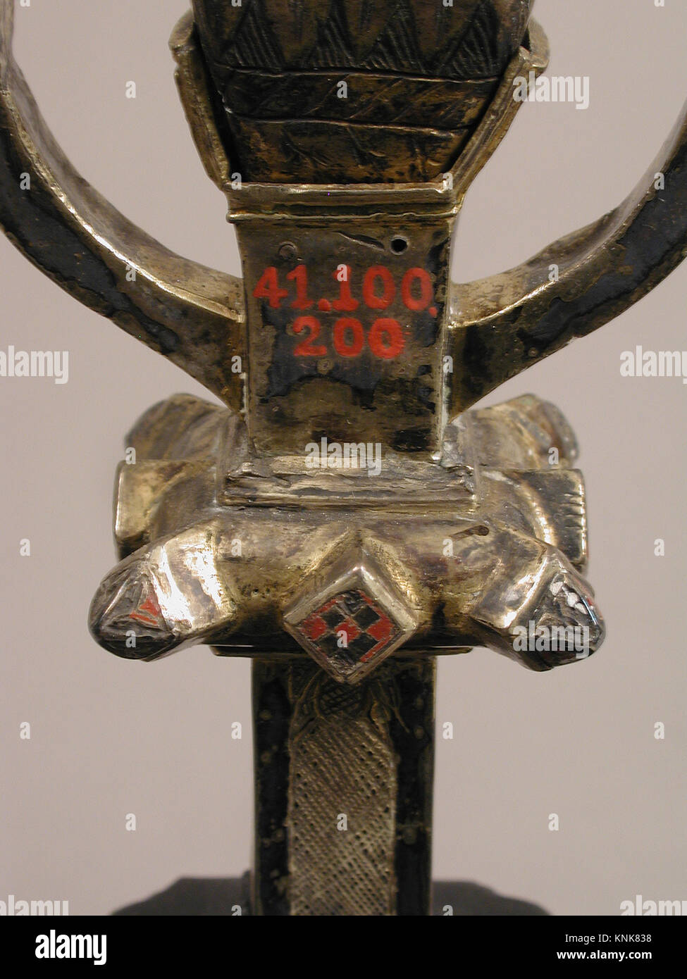 Venetian crucifix from 14th-century Italy, silver-gilt with crystal and ...