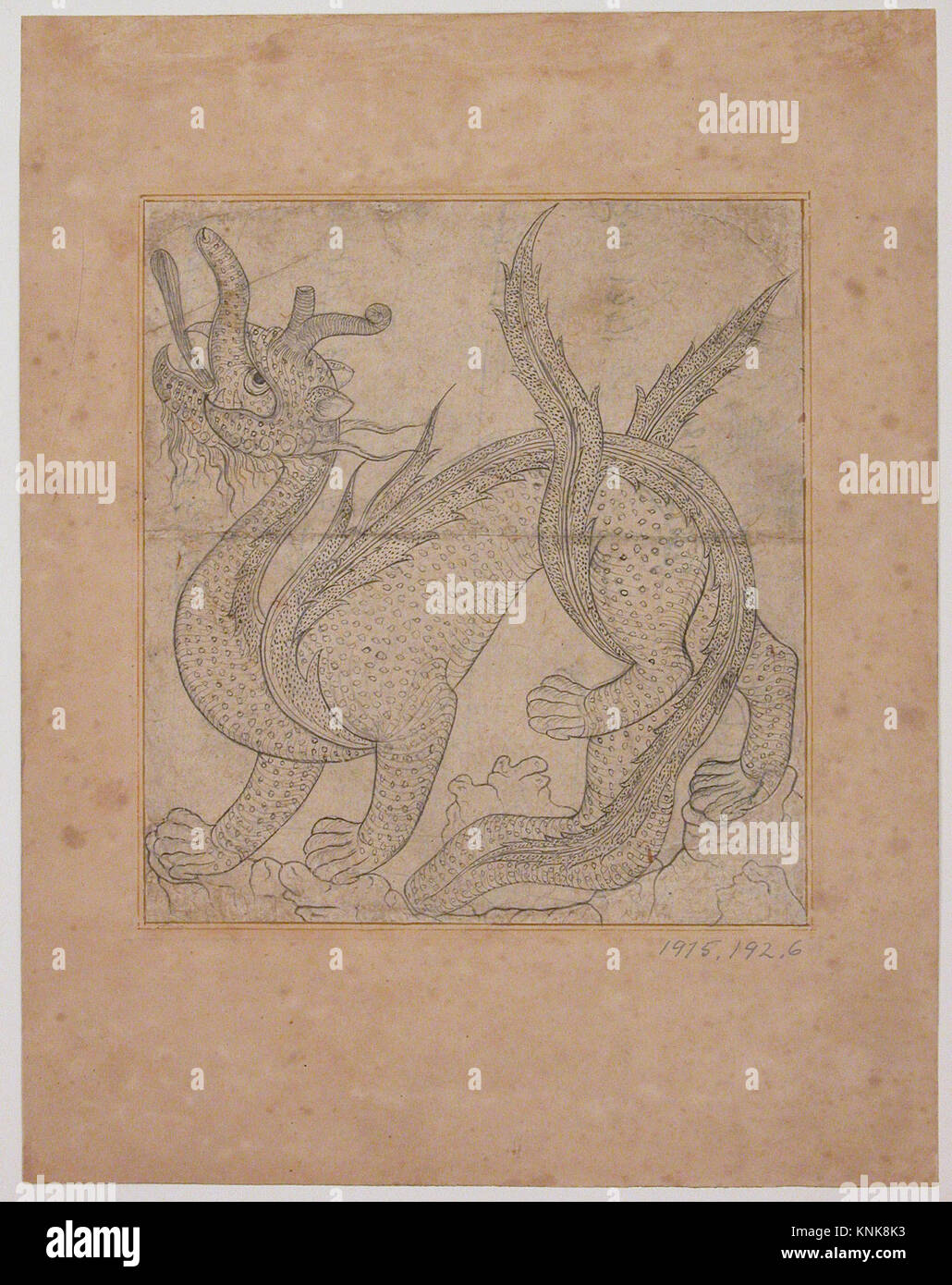 Dragon in Rocky Landscapes, Attributed to Turkey, 17th - 18th century ...