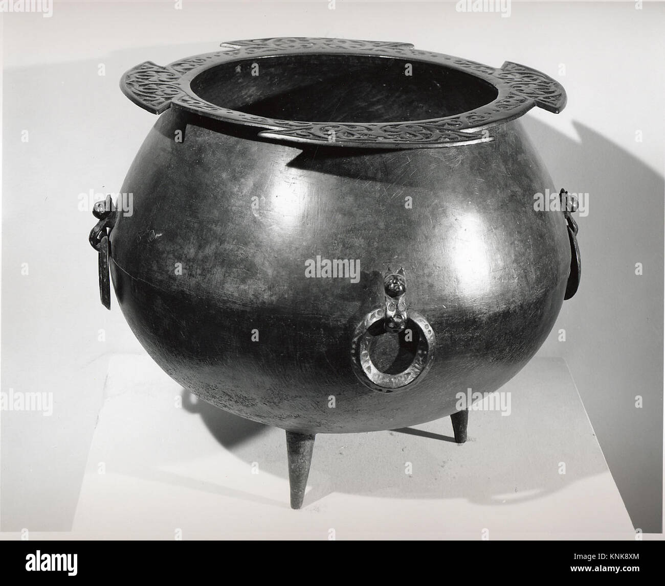 A mid-15th century cauldron made of copper alloy, excavated in Dagestan ...