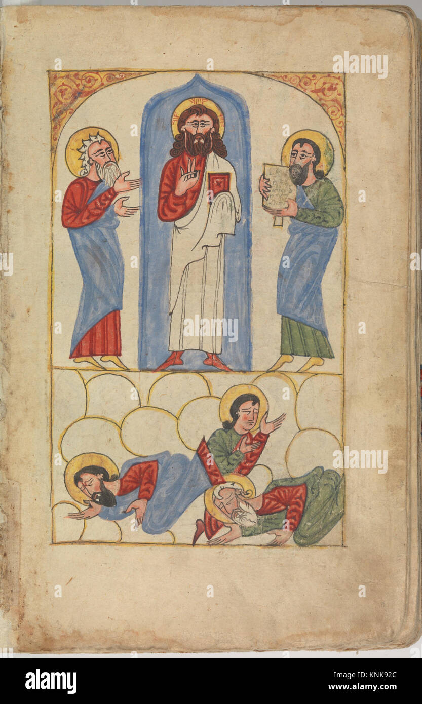Armenian manuscript of the Four Gospels from 1434–35. Made with tempera ...