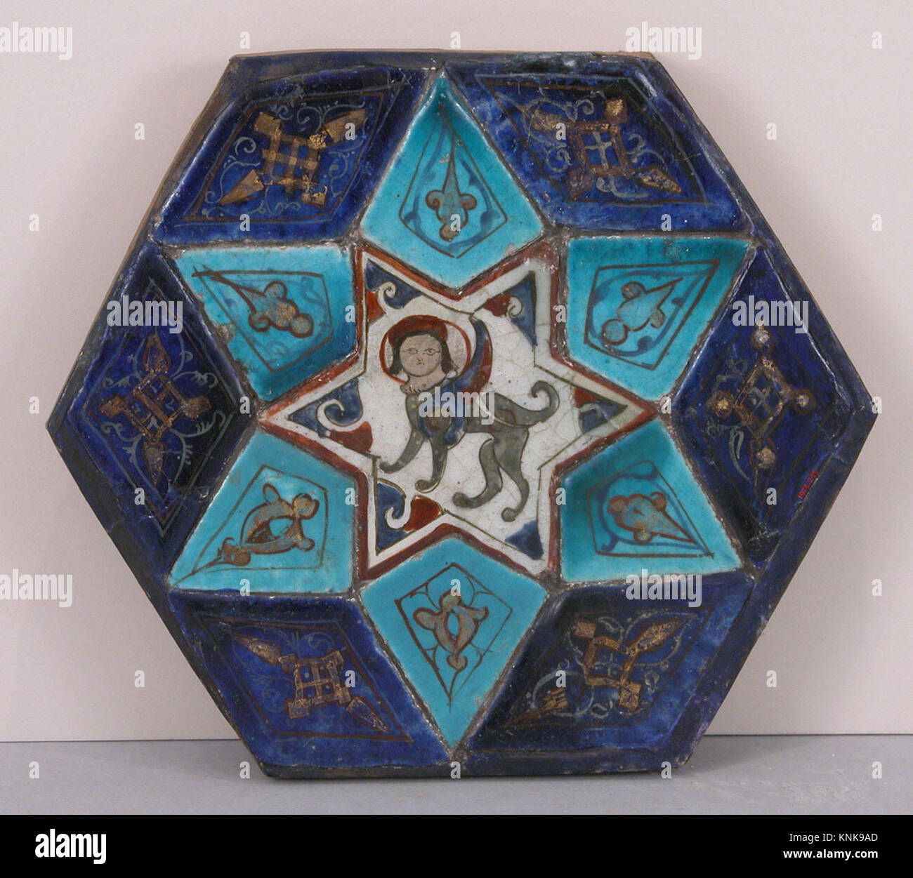 Hexagonal tile ensemble with sphinx hi-res stock photography and images ...