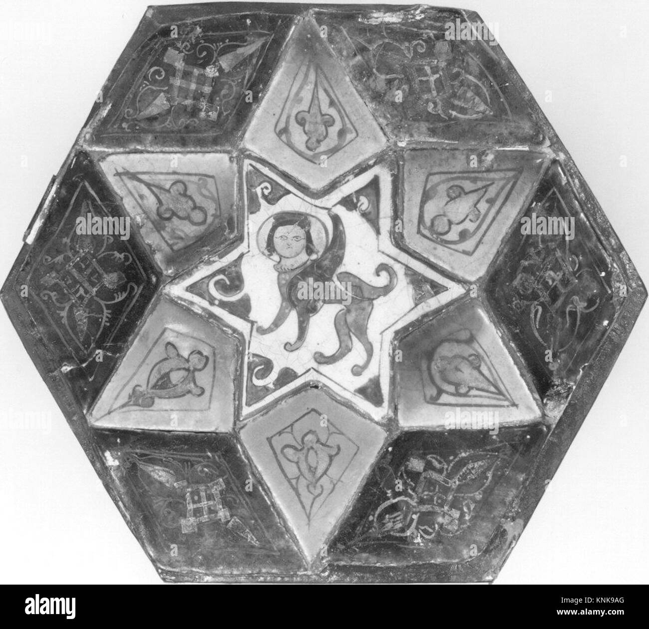 Hexagonal tile ensemble with sphinx hi-res stock photography and images ...