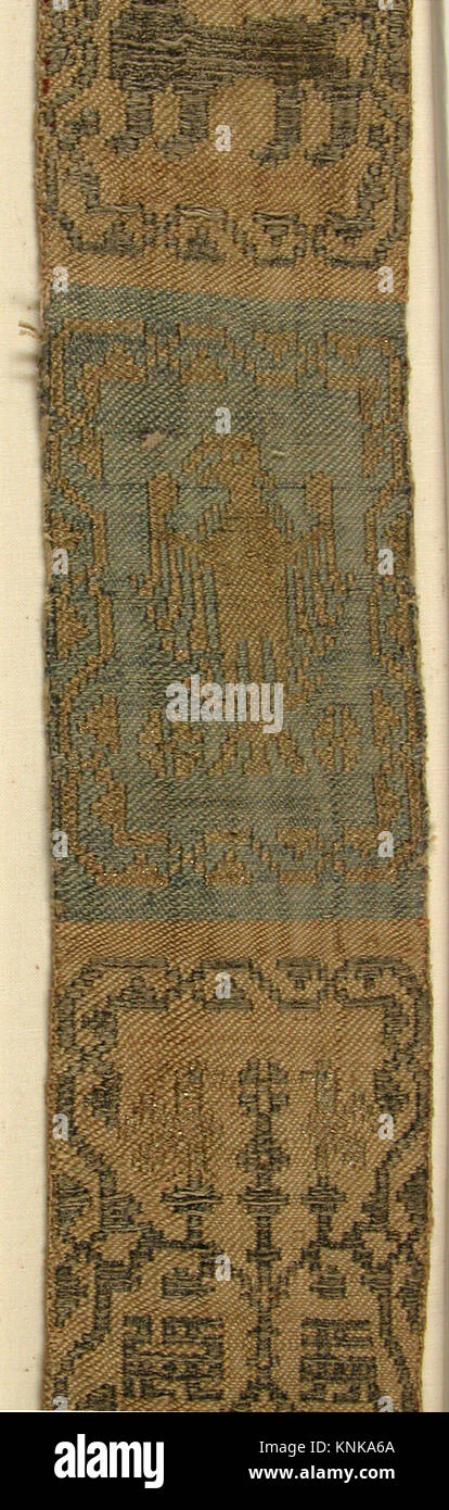 Textile Band, late 15th century, Italian, Silk with metal thread Stock ...