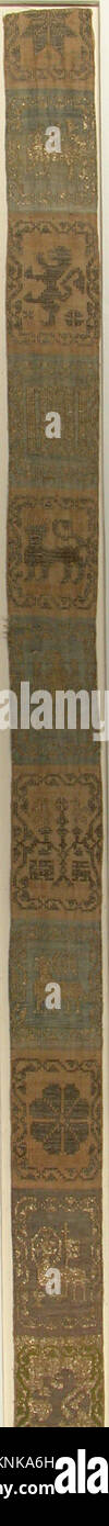 Textile Band, late 15th century, Italian, Silk with metal thread Stock ...