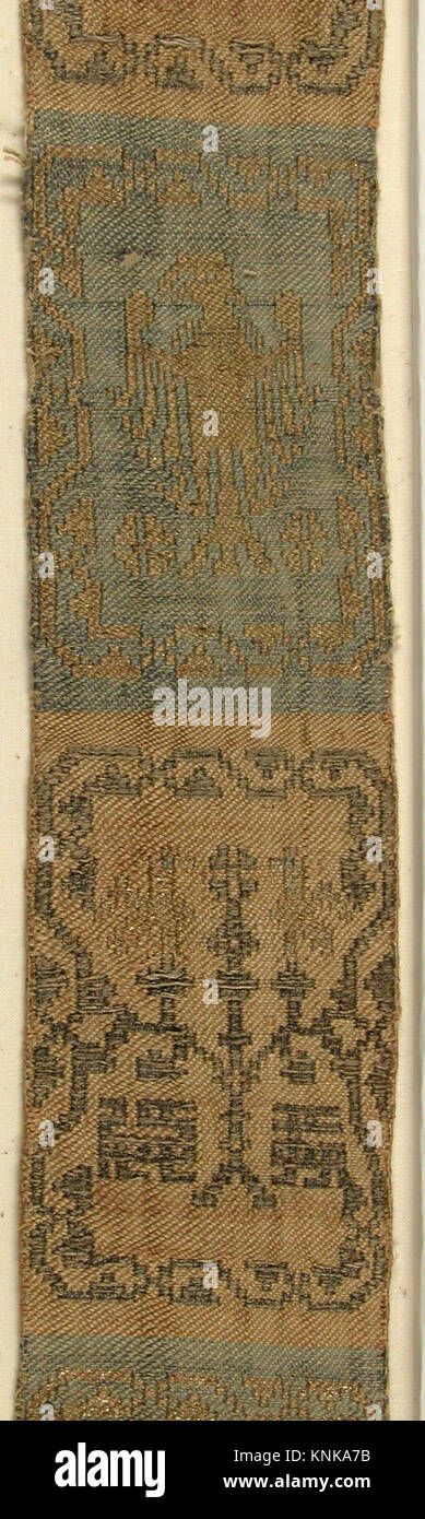 Textile Band, late 15th century, Italian, Silk with metal thread Stock ...