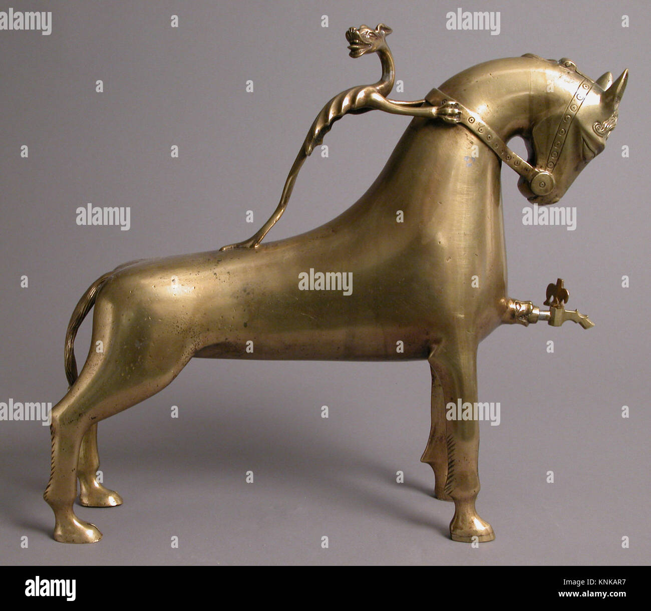 This German aquamanile in horse form, circa 1400, made in Nuremberg ...