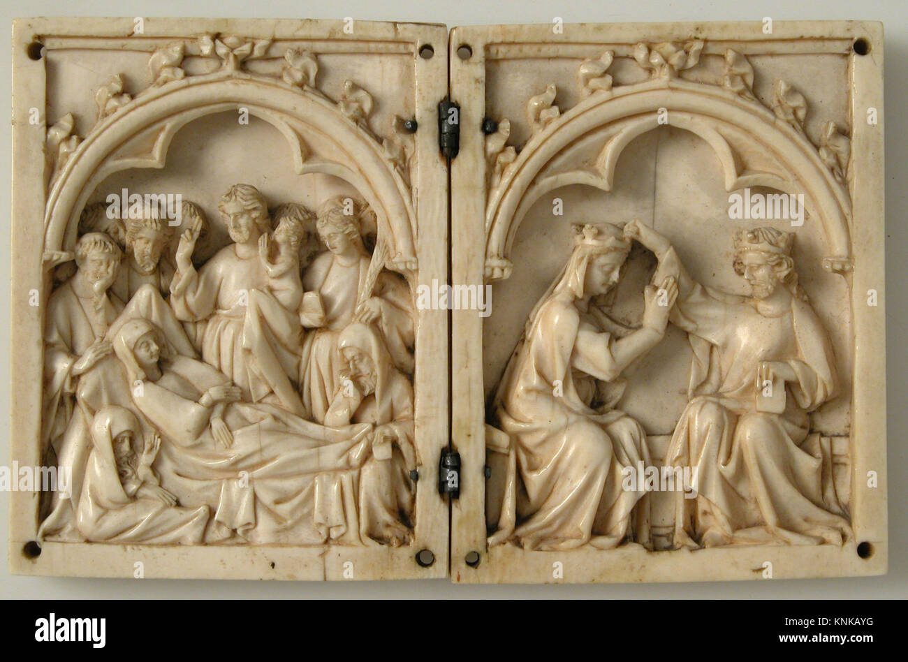 Diptych with the Death and Coronation of the Virgin, French, ca. 1330-50, Made in Paris, France ...