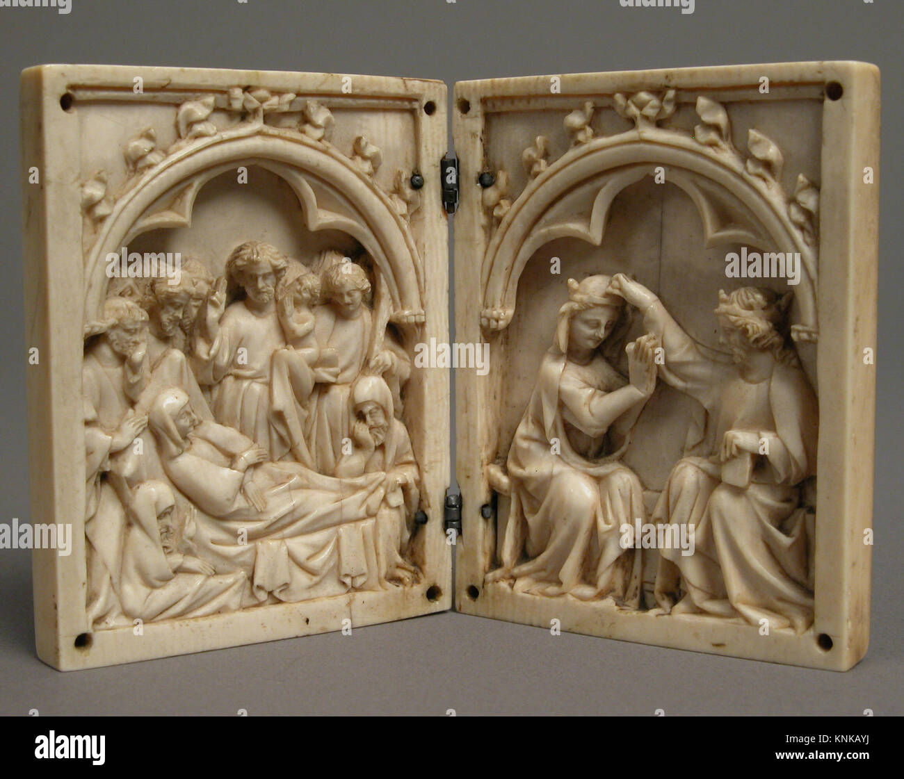 Diptych with the Death and Coronation of the Virgin, French, ca. 1330-50, Made in Paris, France ...