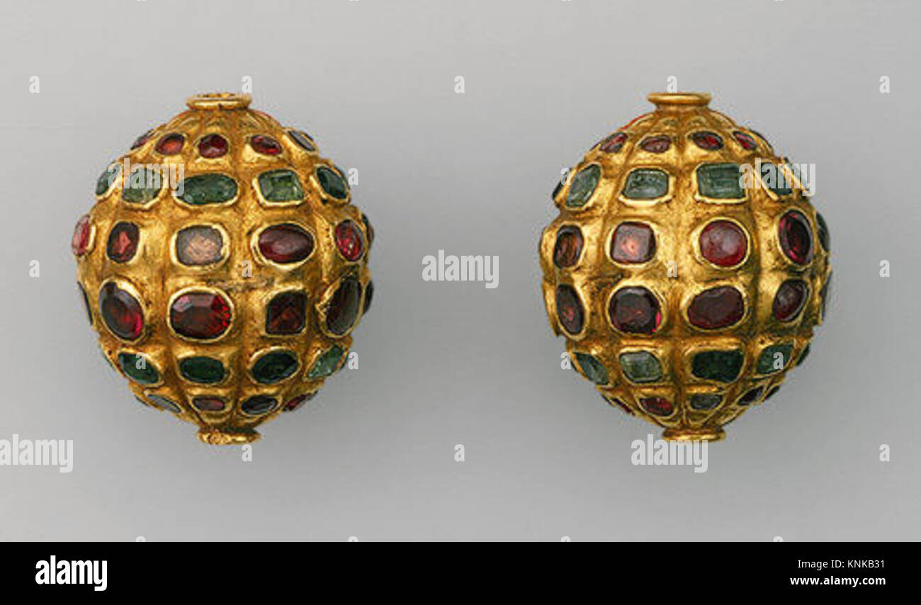 Pair of Beads, 18th Century, Attributed to Morocco, Medium: Gold ...