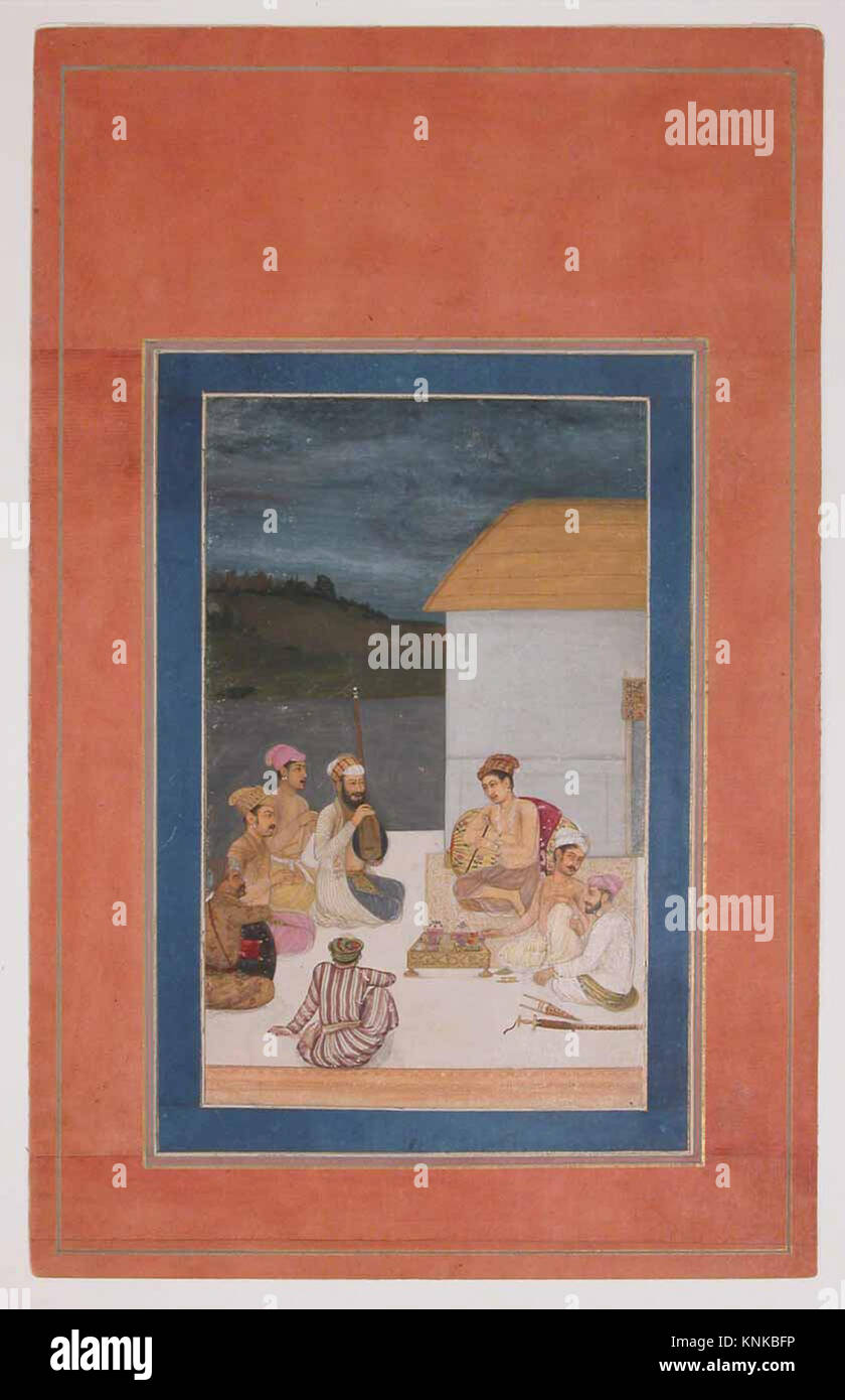 'Prince With his Courtiers and Musicians', Folio from the Davis Album ...