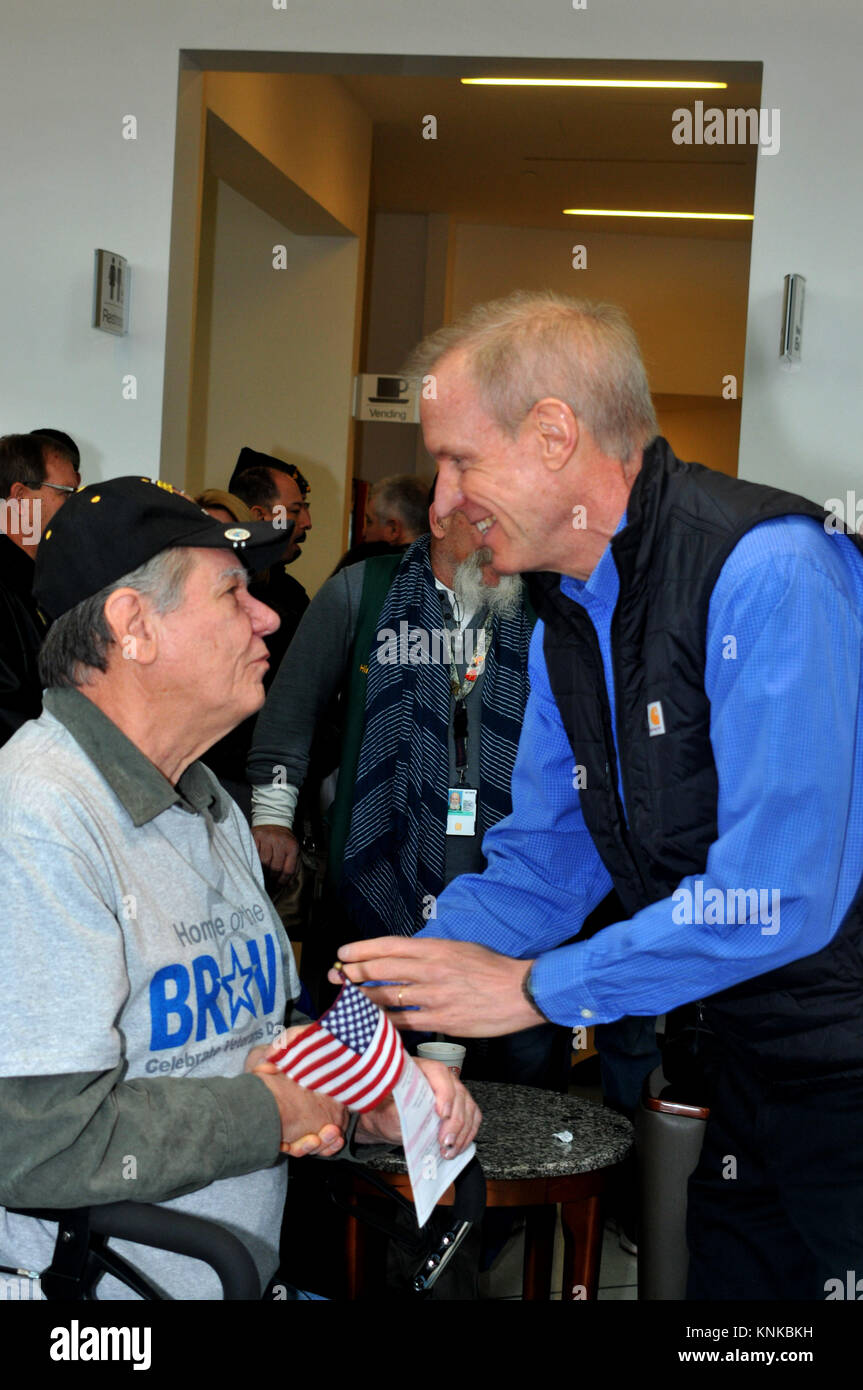 Illinois Governor Bruce Rauner attends Edward Hines Jr. VA Hospital for ...