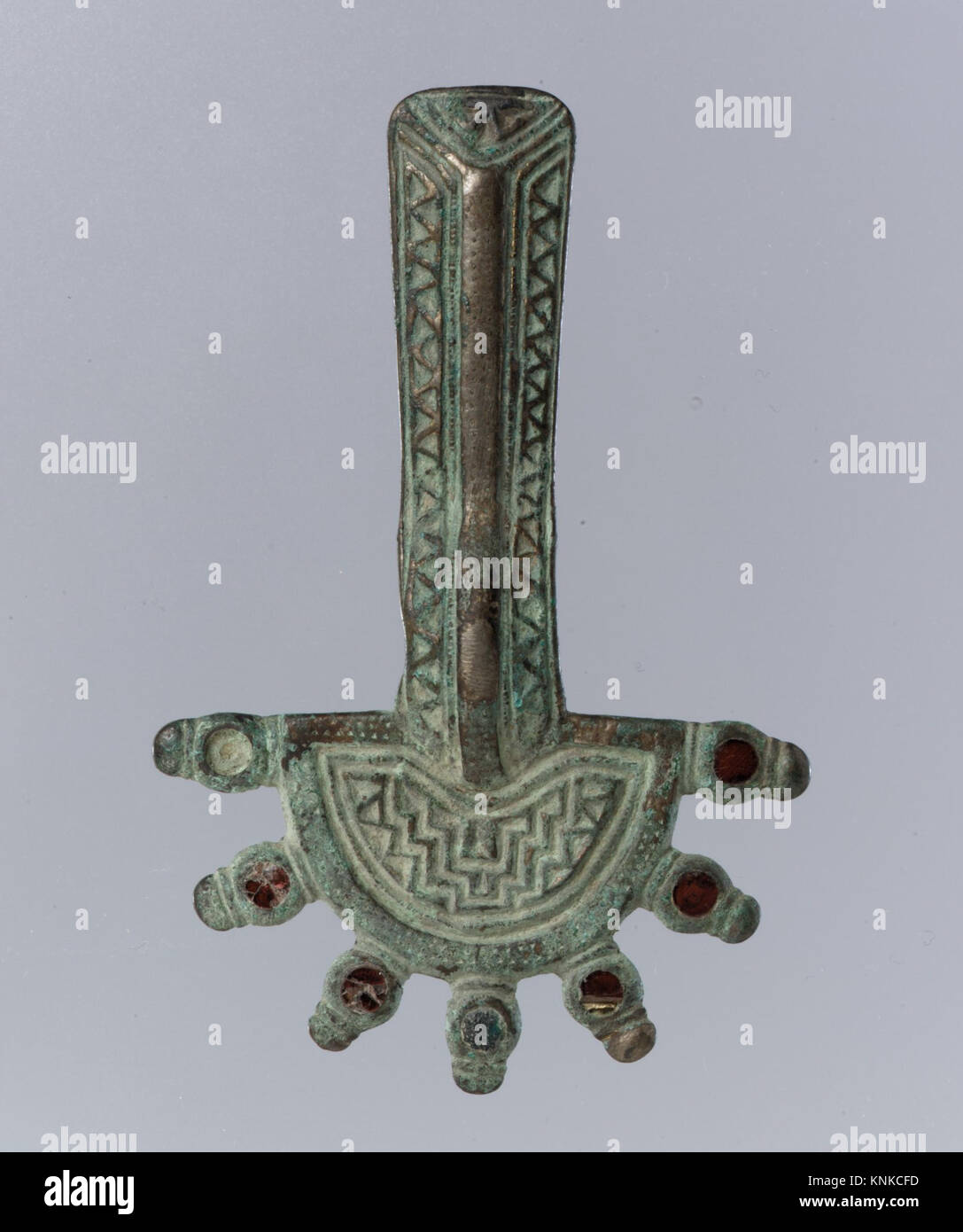 Bow Brooch, Date: 500-550, Culture: Frankish, Medium: Silver-gilt ...