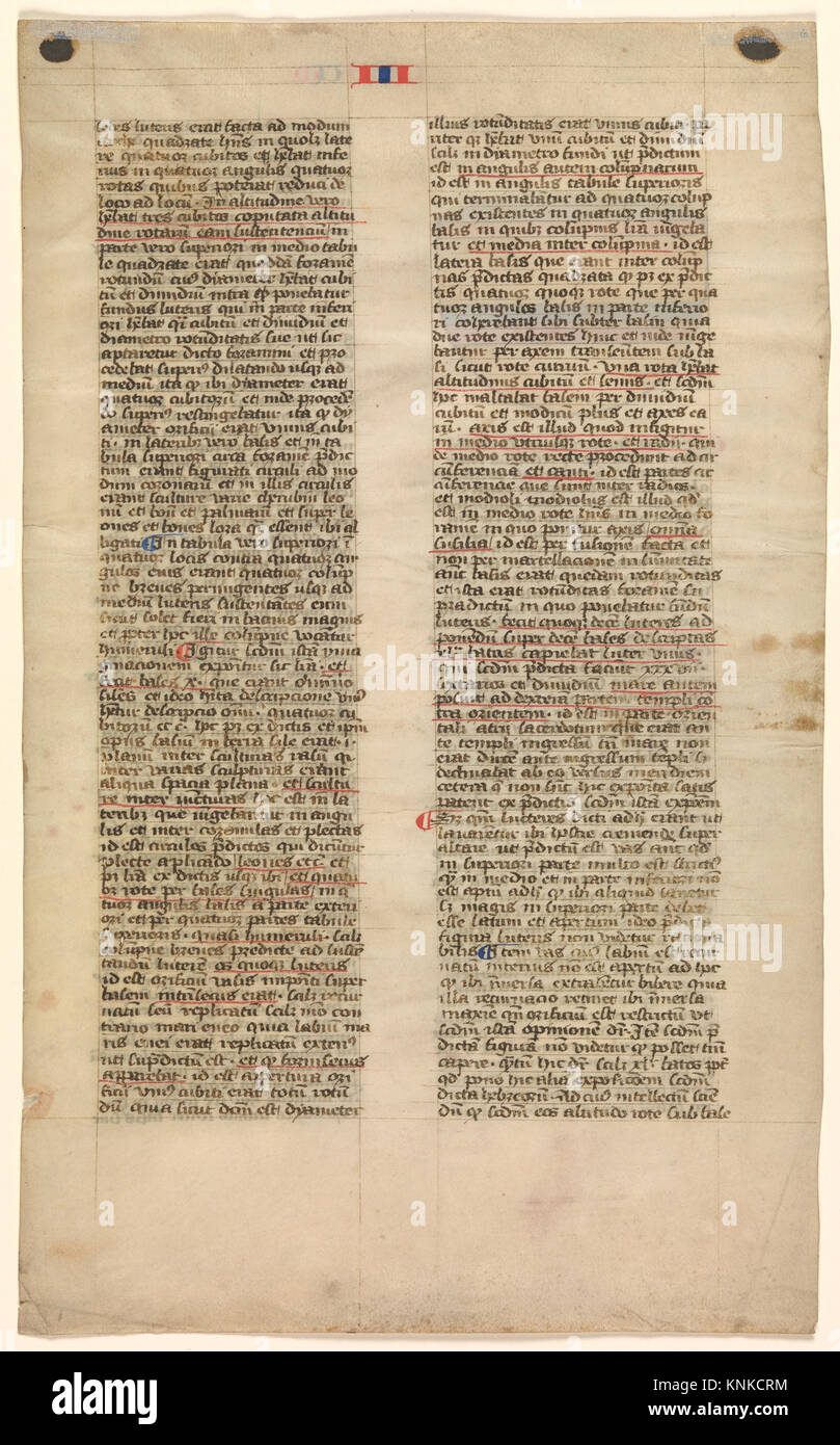 Title: Brazen Sea, one of six illustrated leaves from the Postilla ...