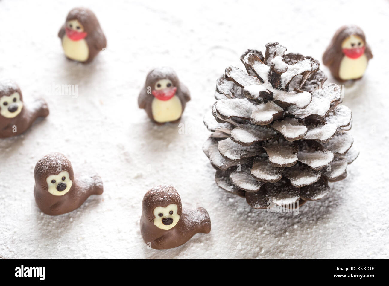 Chocolate candies in the shape of animals Stock Photo - Alamy