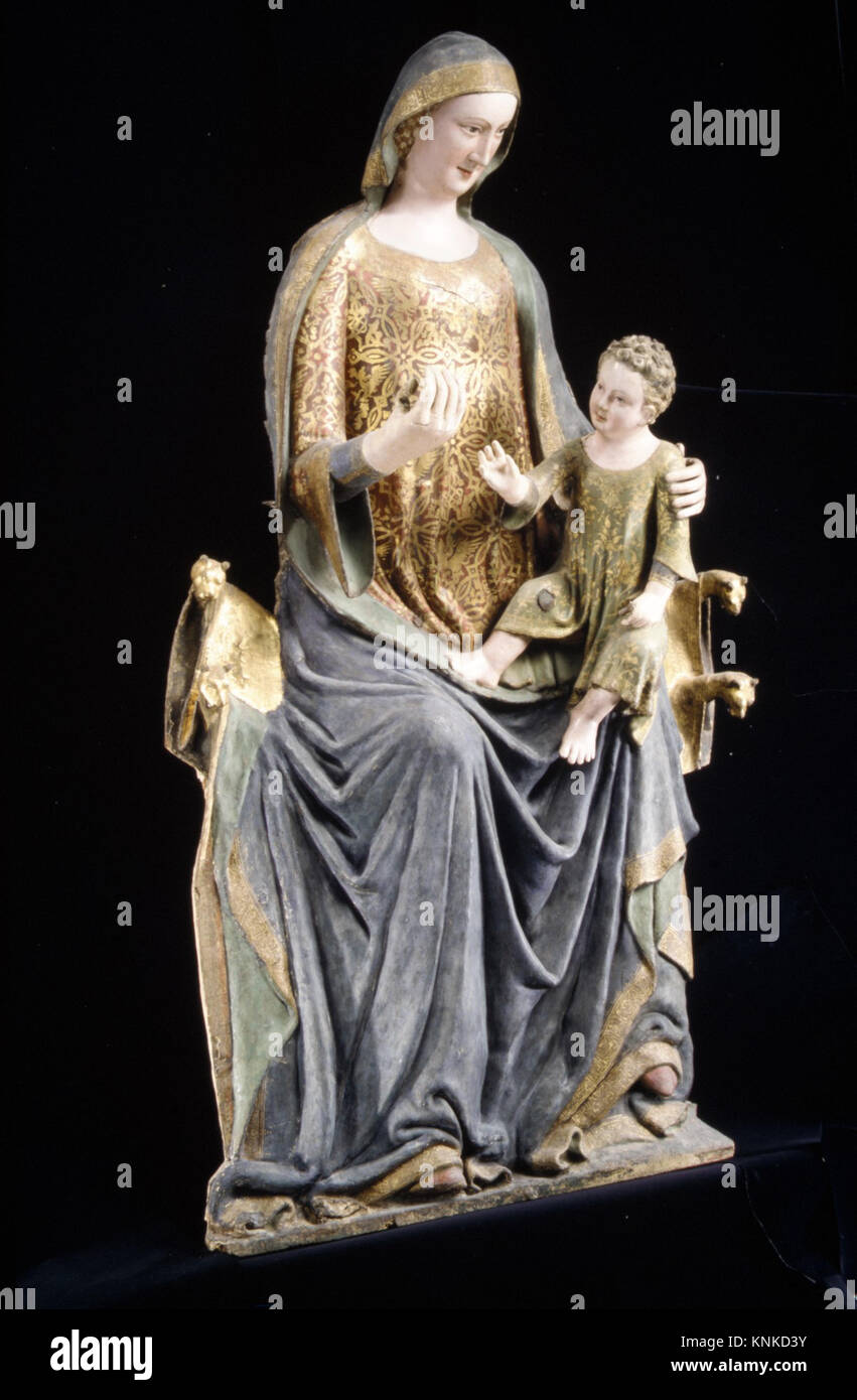 Enthroned Virgin and Child, mid-14th century, Italian, Made in probably Umbria, Tuscany, Central ...