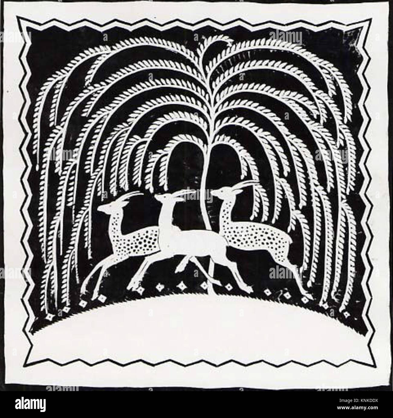 A panel titled 'Gazelles', designed by American artist Gilbert M ...