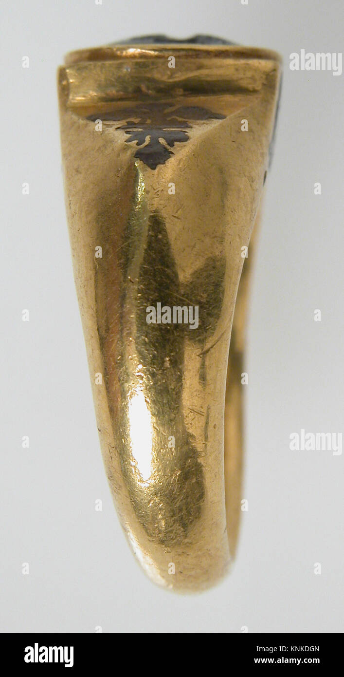 Finger Ring, 5th–6th century, Byzantine, Medium: Gold, with niello ...