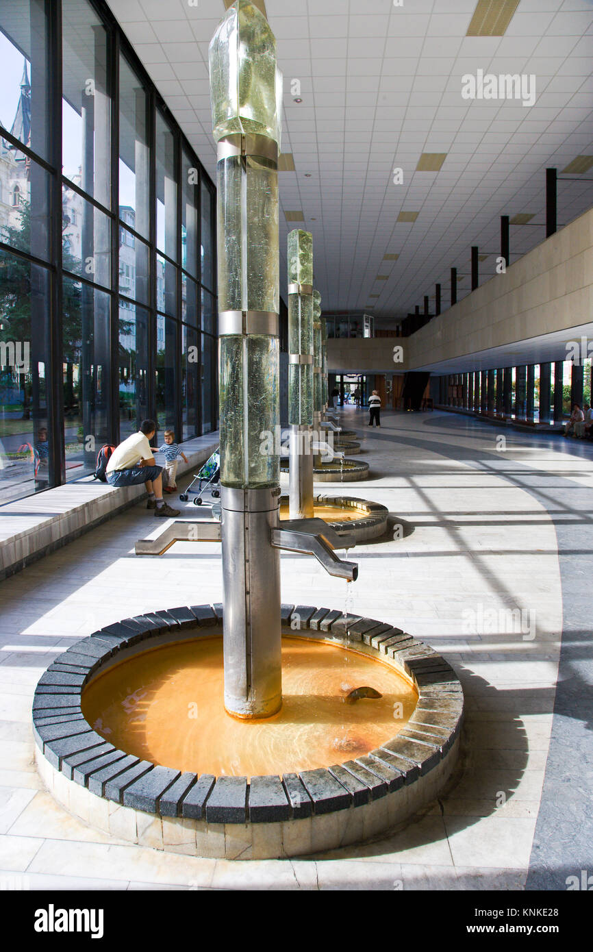 The Hot spring collonade, temperature 73°C. Present-day colonnade ...