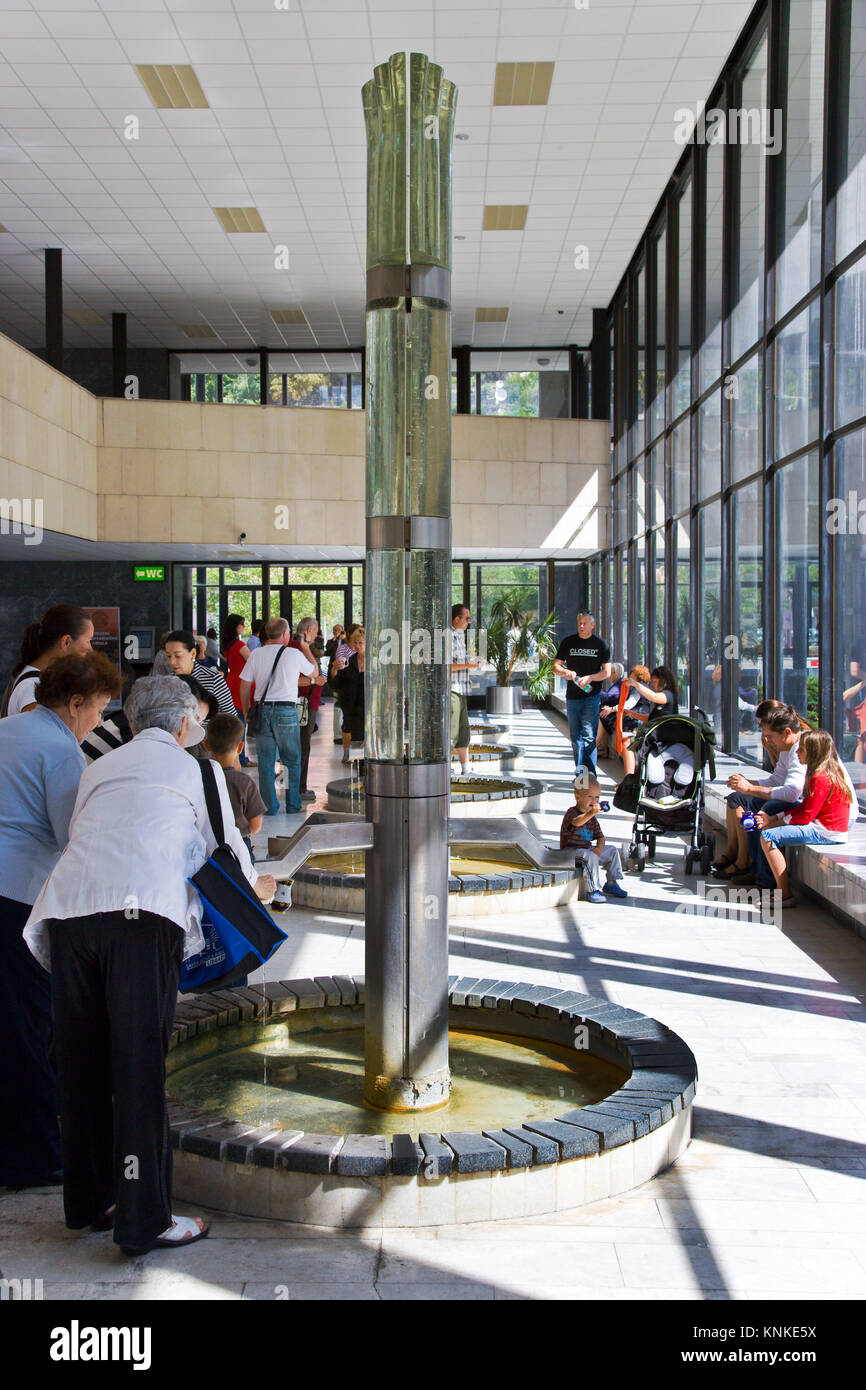 The Hot spring collonade, temperature 73°C. Present-day colonnade ...