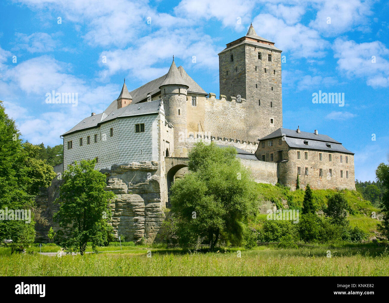 Goticky hrad Kost a chranena krajinna oblast, Cesky raj, Ceska ...