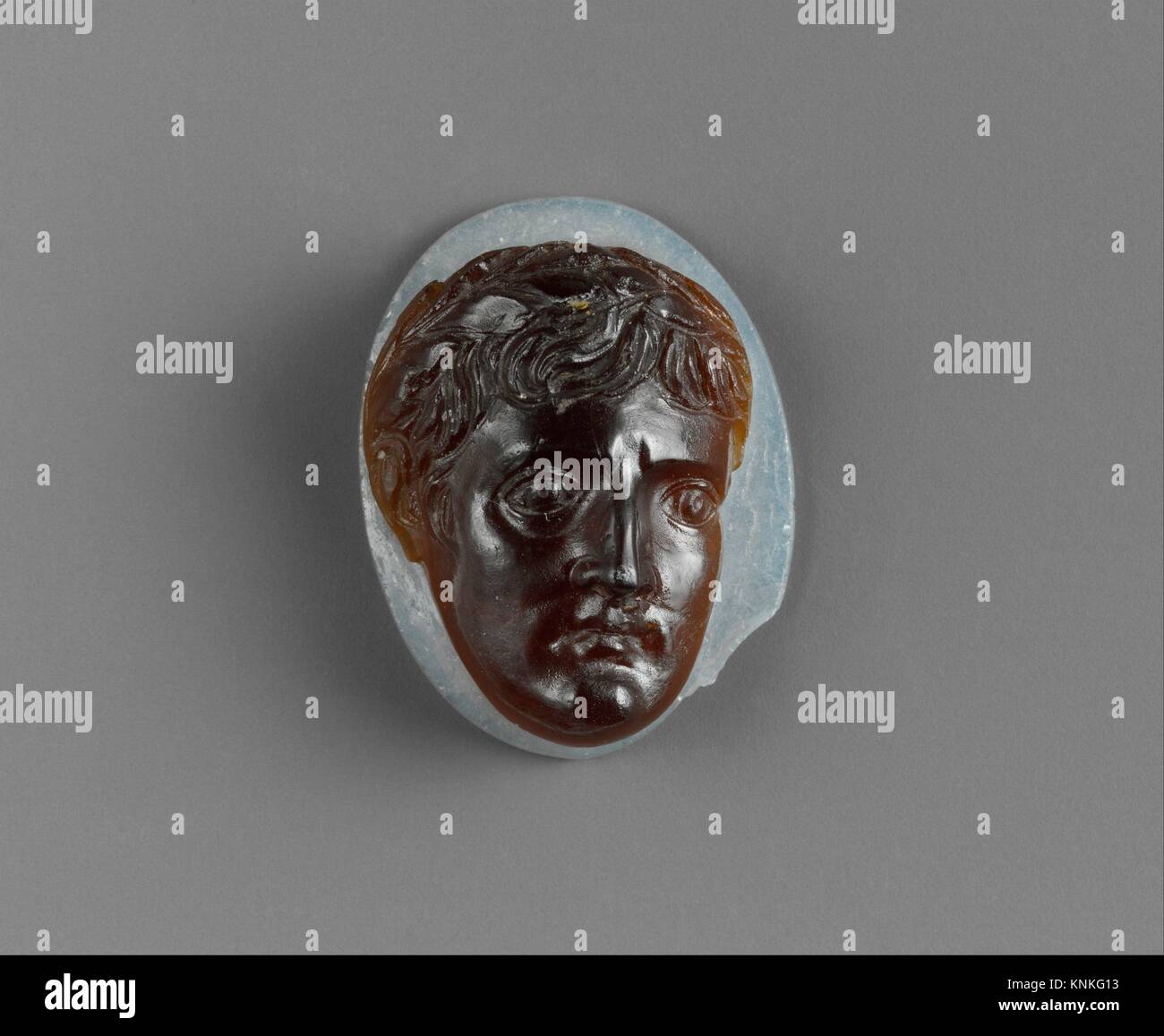 Glass cameo: head of Augustus. Period: Early Imperial, Augustan; Date ...