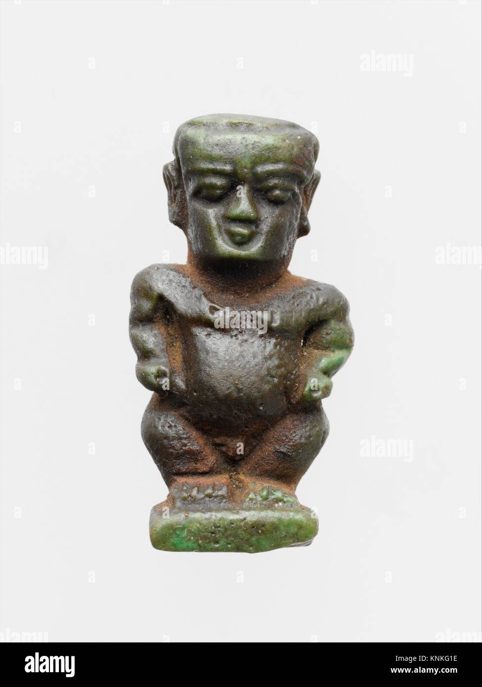 Faience amulet in the form of the dwarf god Pataikos. Period: Late ...