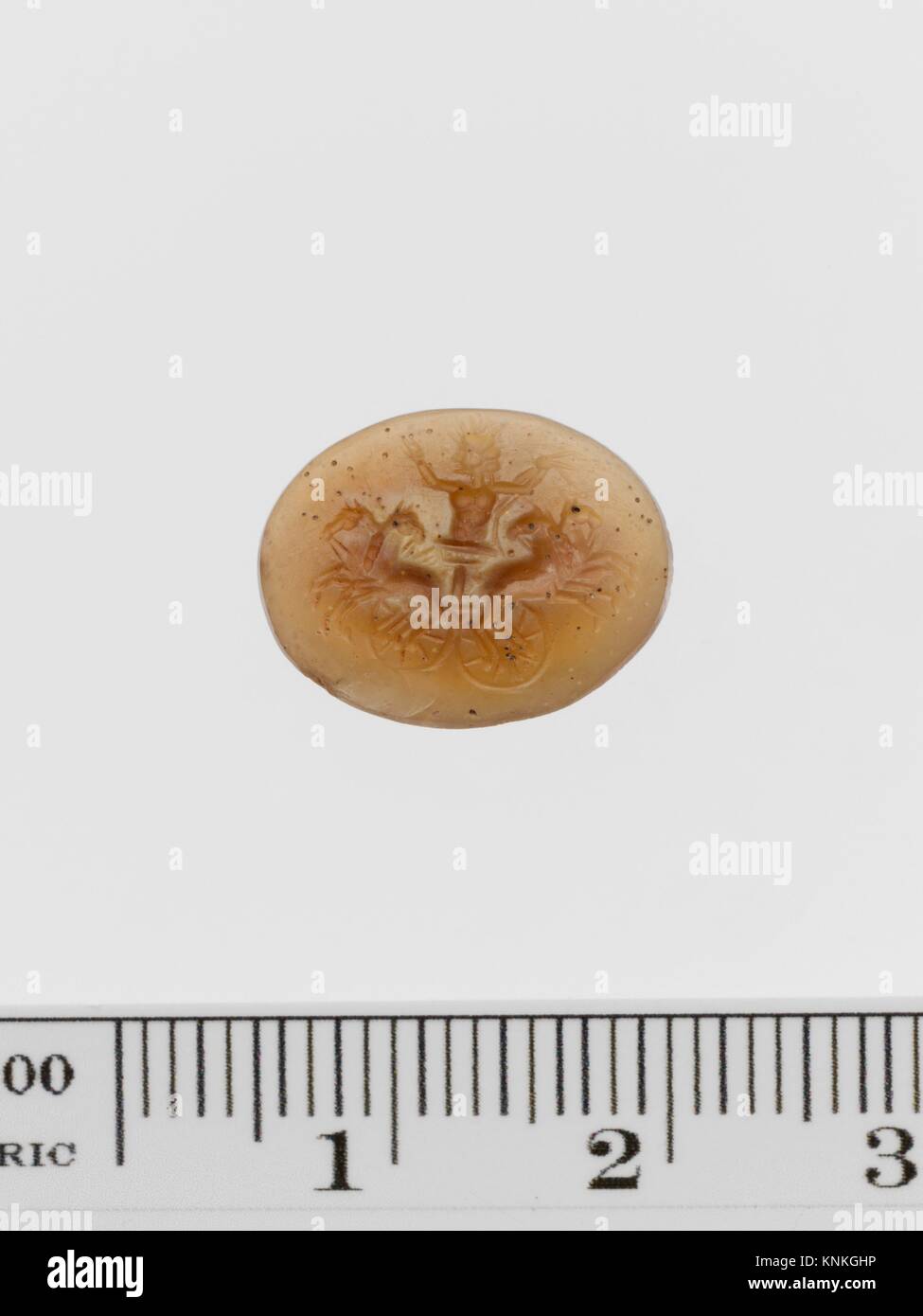 Yellow chalcedony ring stone. Period: Late Republican or Imperial; Date ...