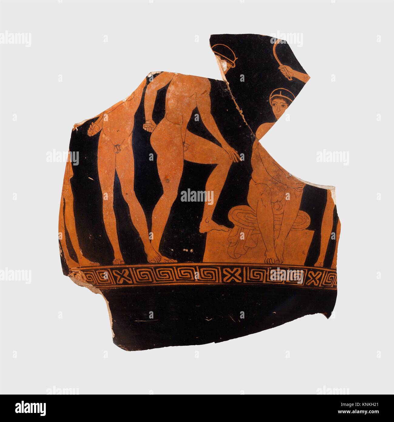 Fragment of a terracotta bell-krater (bowl for mixing wine and water ...