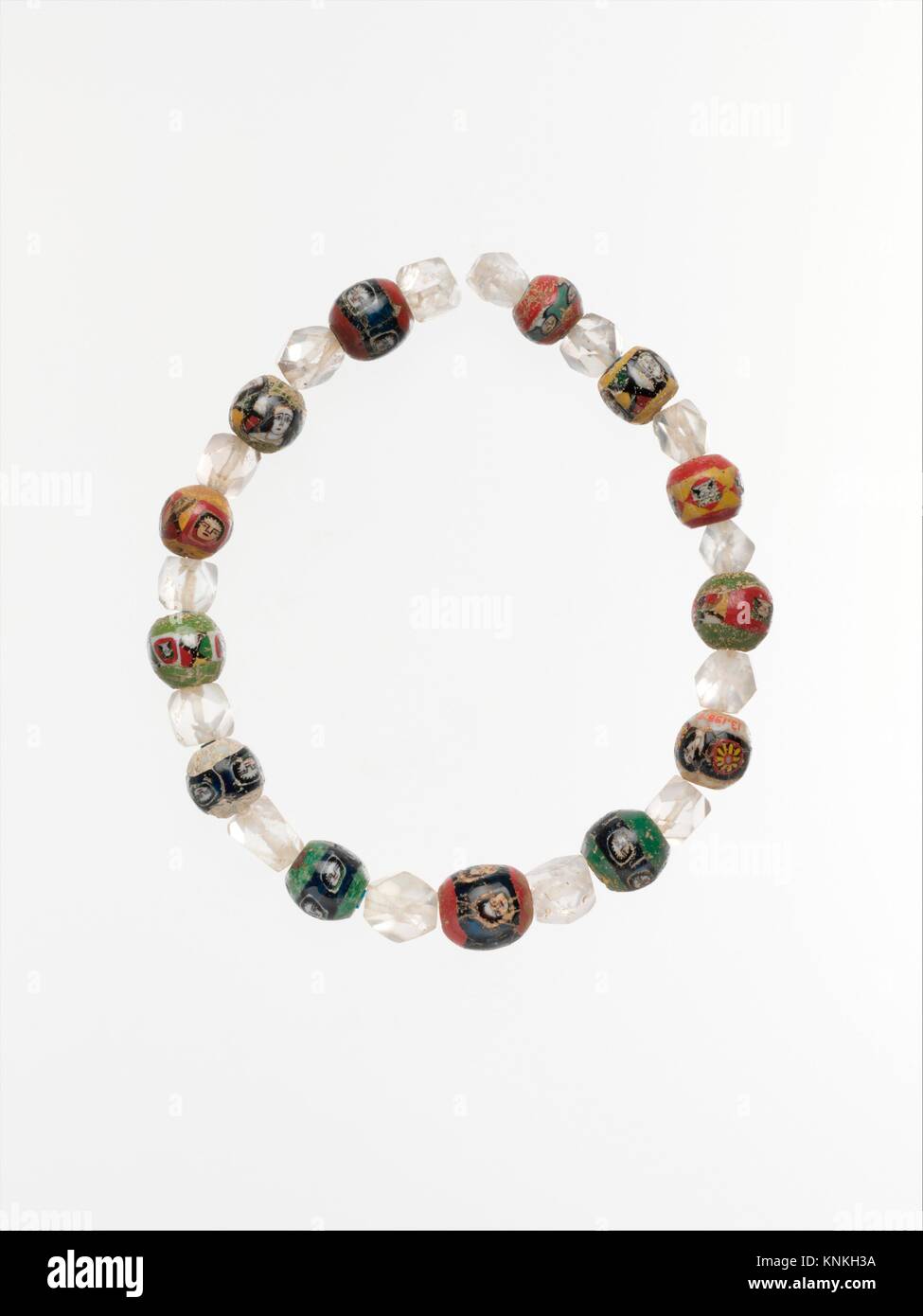Glass mosaic and rock crystal beads. Period: Early Imperial; Date: 1st ...