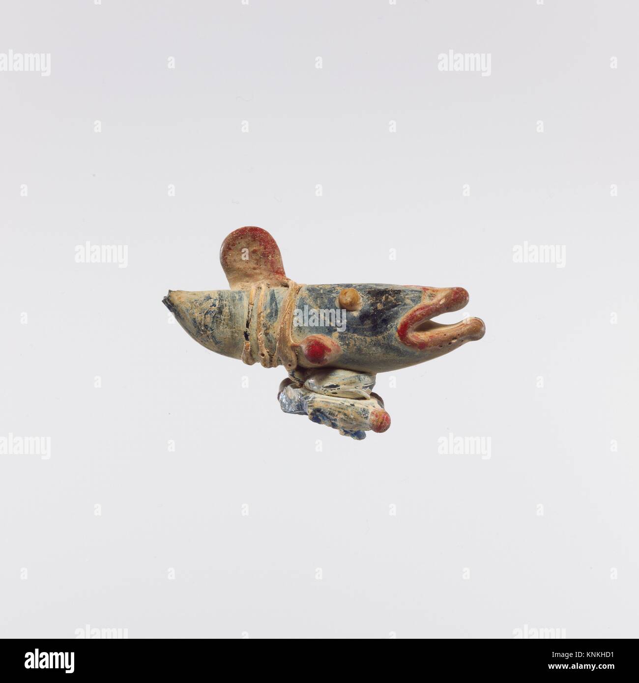 Glass ornament in the shape of a fish. Period: Late Imperial; Date: 1st ...