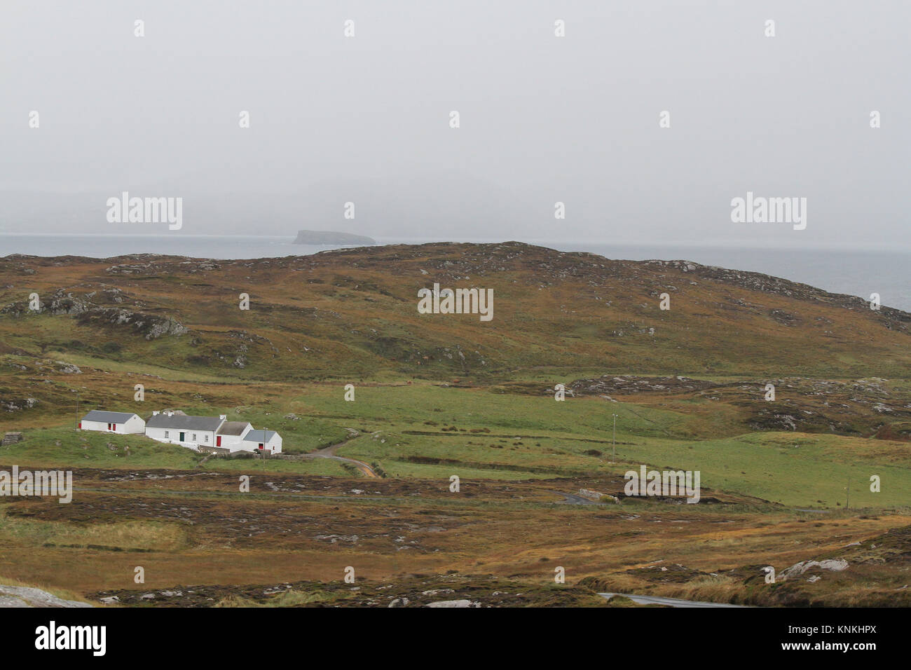 Malin Head County Donegal Ireland on a grey overcast day in Ireland ...