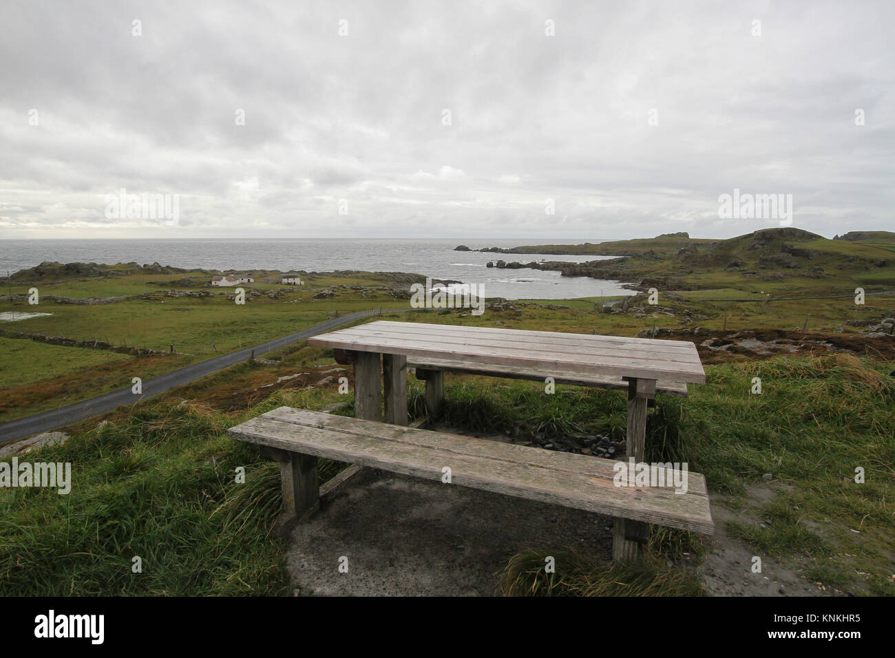 Malin Head County Donegal Ireland on a grey overcast day in Ireland ...