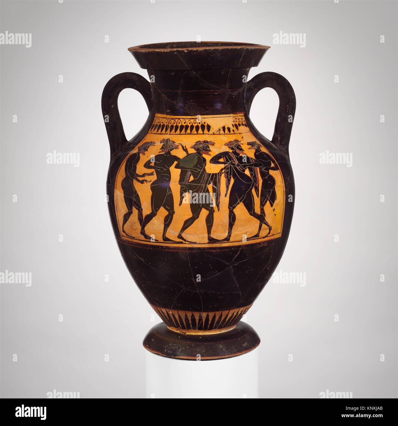 Terracotta amphora (jar). Attributed to the Acheloös Painter; Period ...