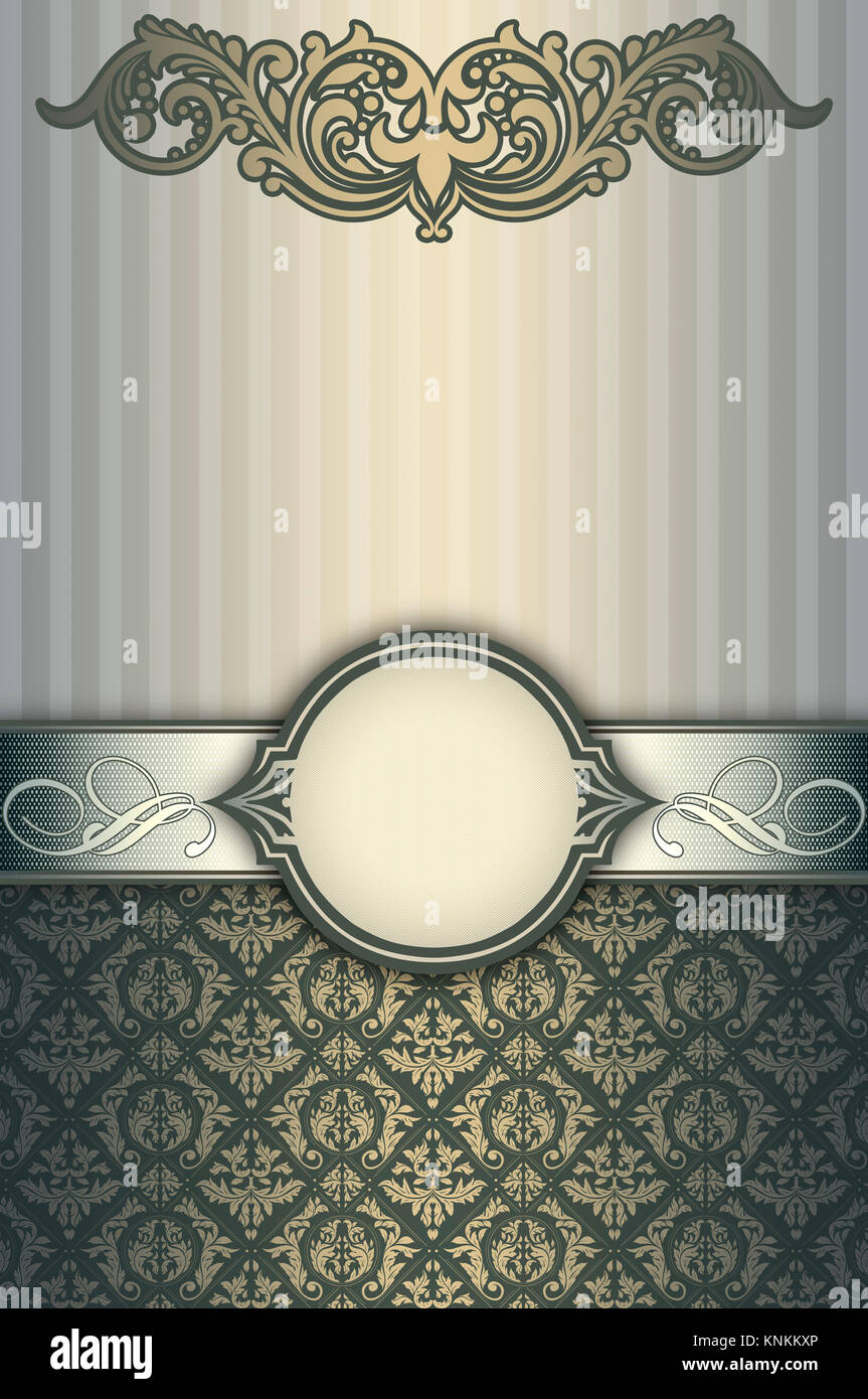 Decorative vintage background with old-fashioned patterns and elegant ...