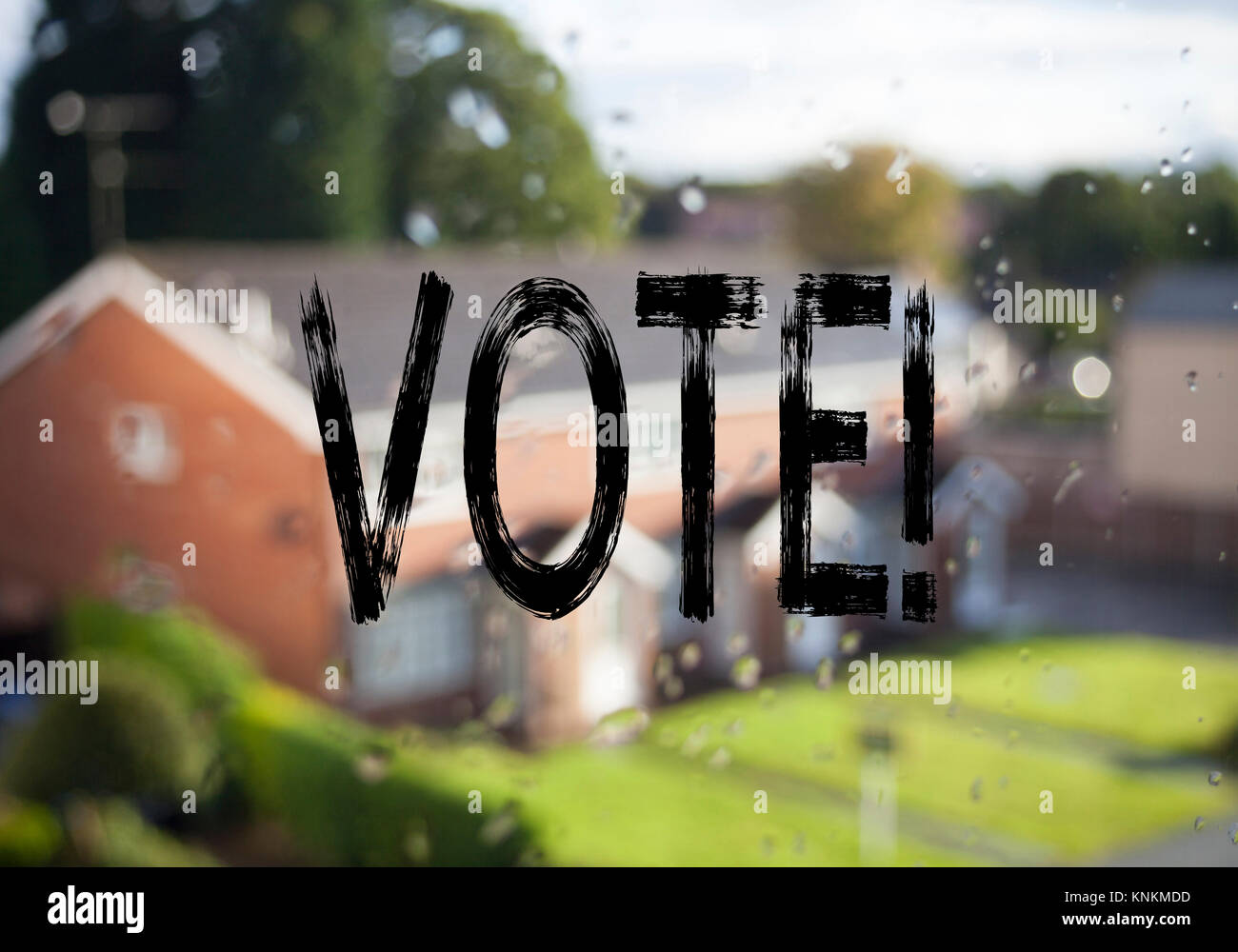 Announcement text caption showing Vote. Business concept for Voting ...