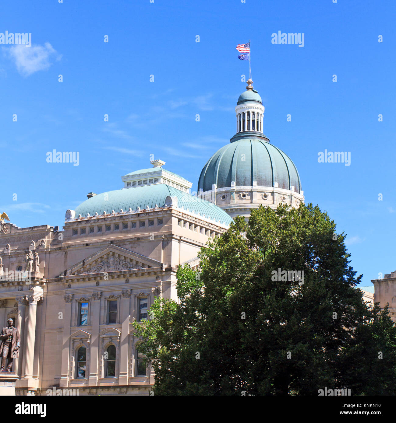 Dome of the Indiana capitol building with blue skies Stock Photo - Alamy