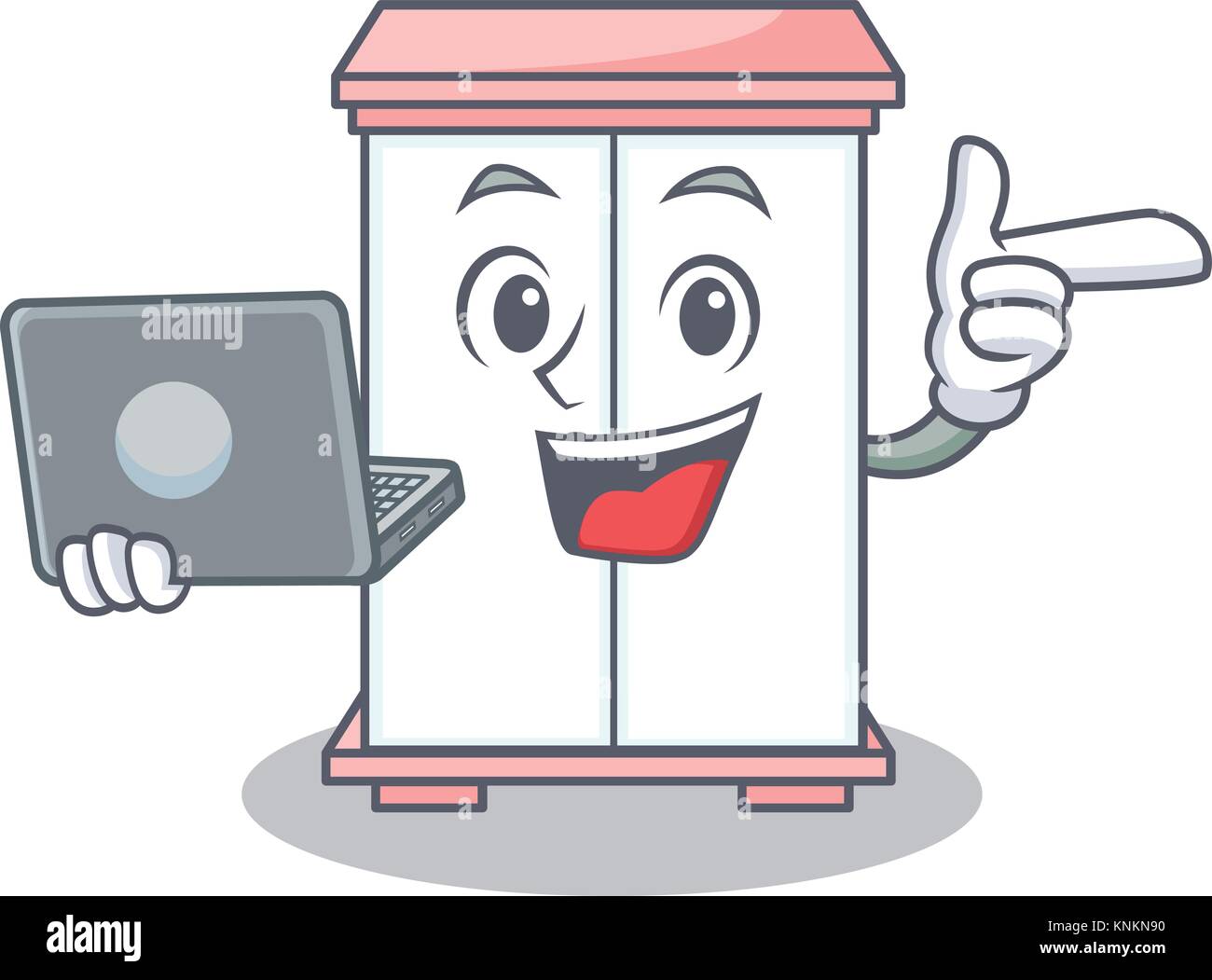 With laptop cabinet character cartoon style Stock Vector Image & Art ...