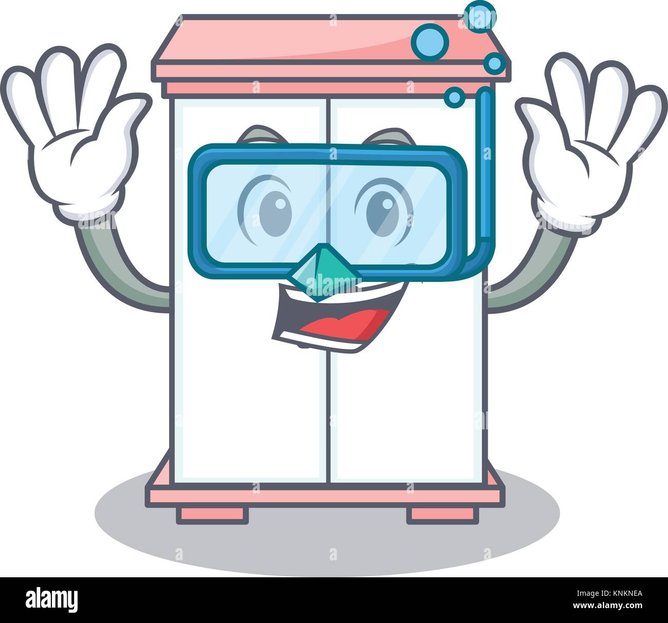 Diving cabinet character cartoon style Stock Vector Image & Art - Alamy