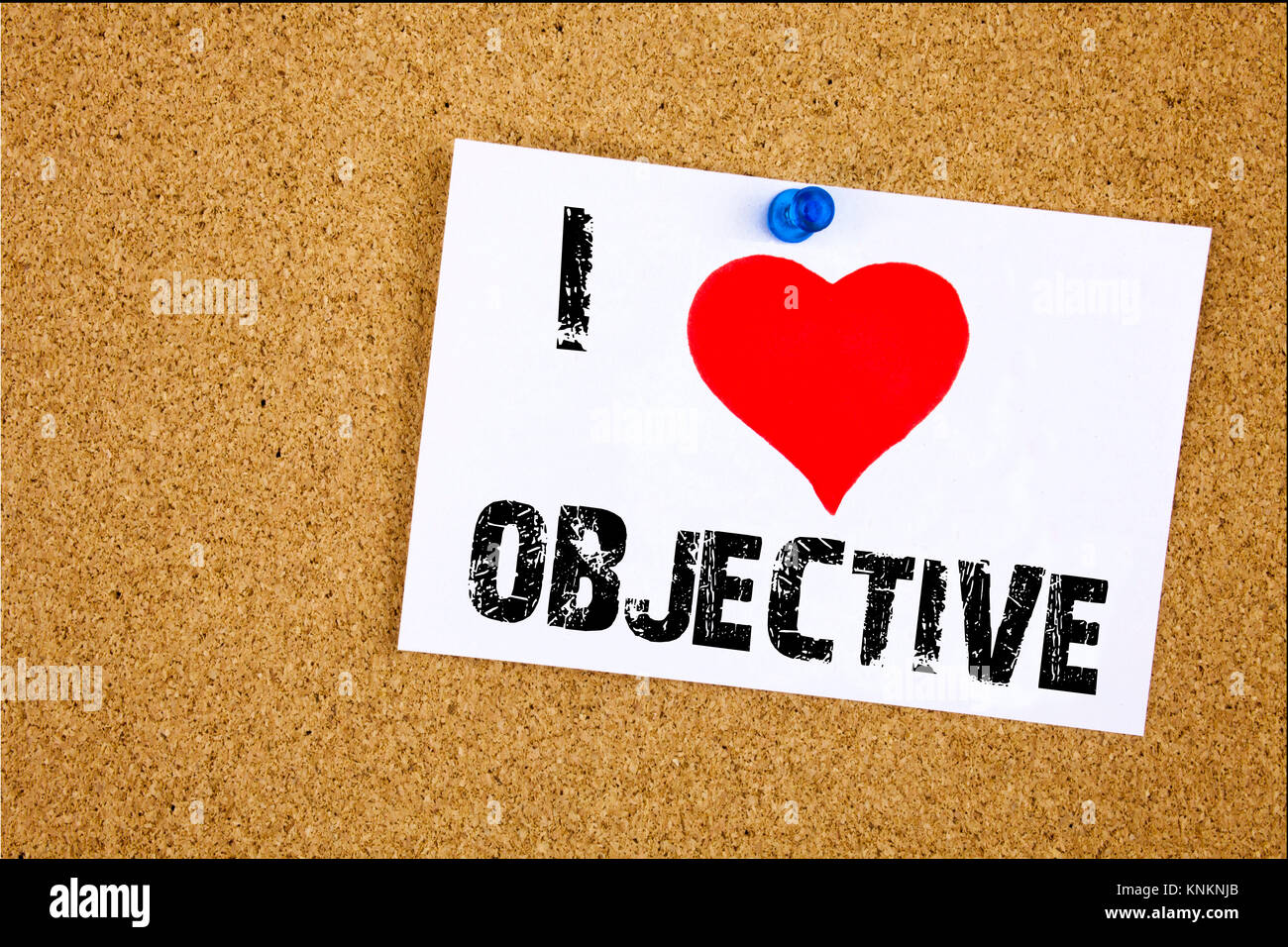 Hand writing text caption inspiration showing I Love Objective concept ...