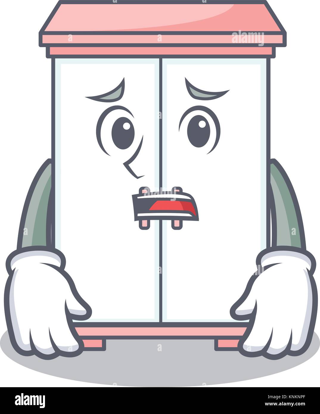 Afraid cabinet character cartoon style Stock Vector Image & Art - Alamy