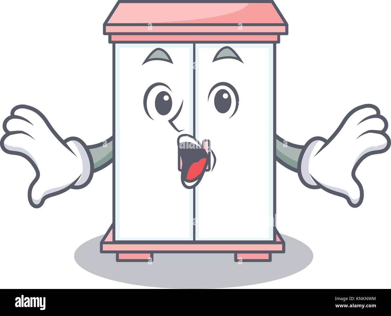 Surprised cabinet character cartoon style Stock Vector Image & Art - Alamy