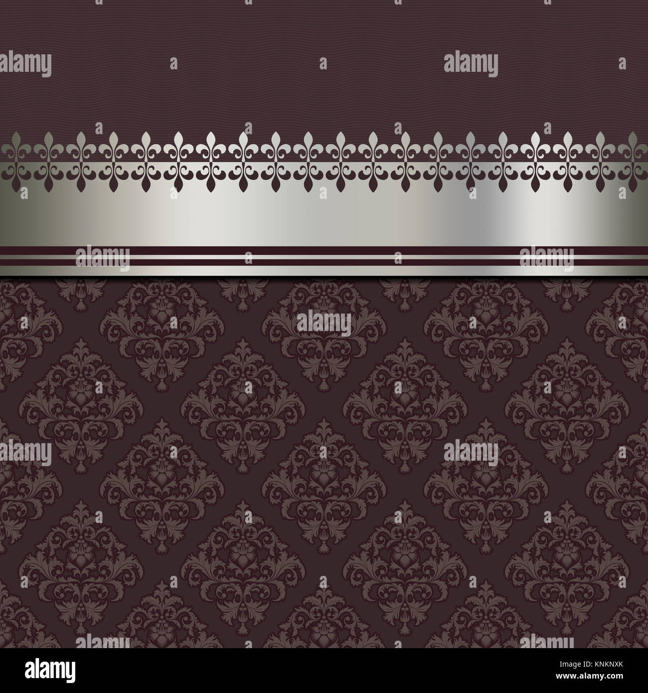 Vintage background with decorative silver border,elegant ornament and ...